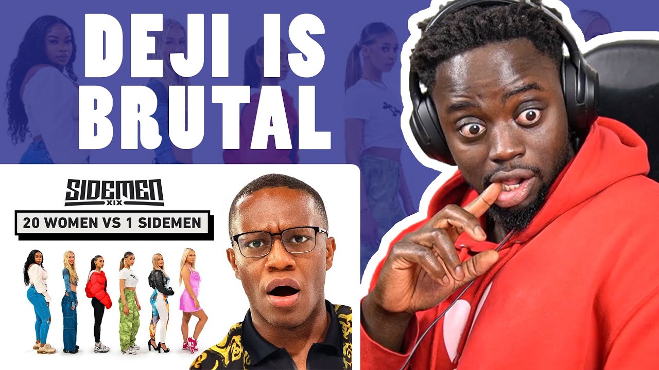 Reacting To 20 WOMEN VS 1 SIDEMEN: DEJI EDITION - YouTube
