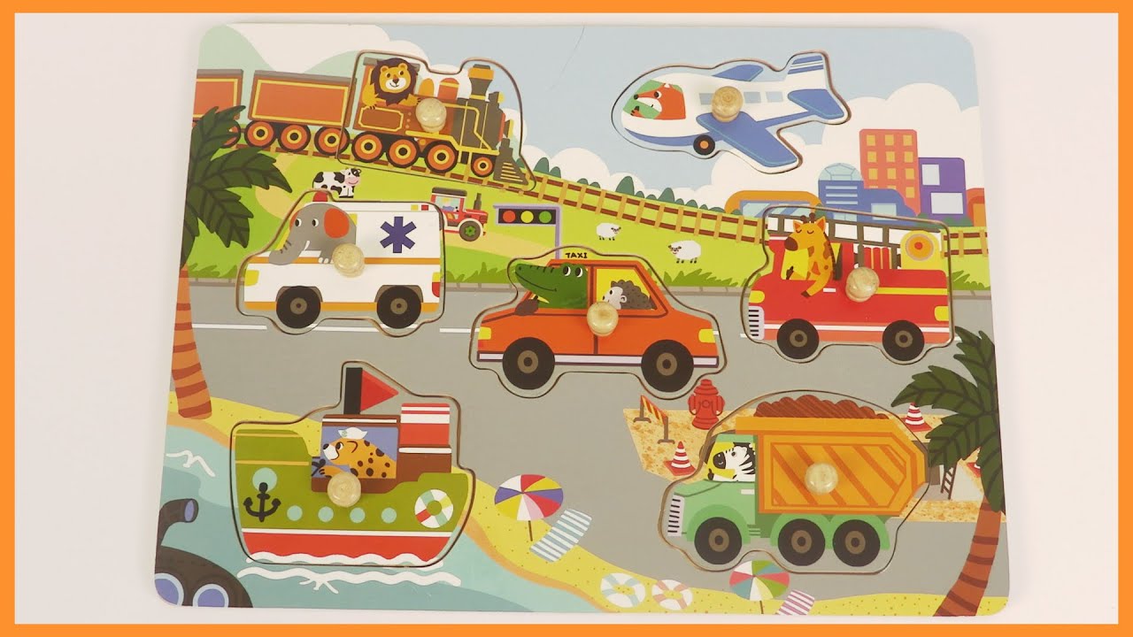 Puzzle pour Enfants Apprendre les moyens de transport - YouTube