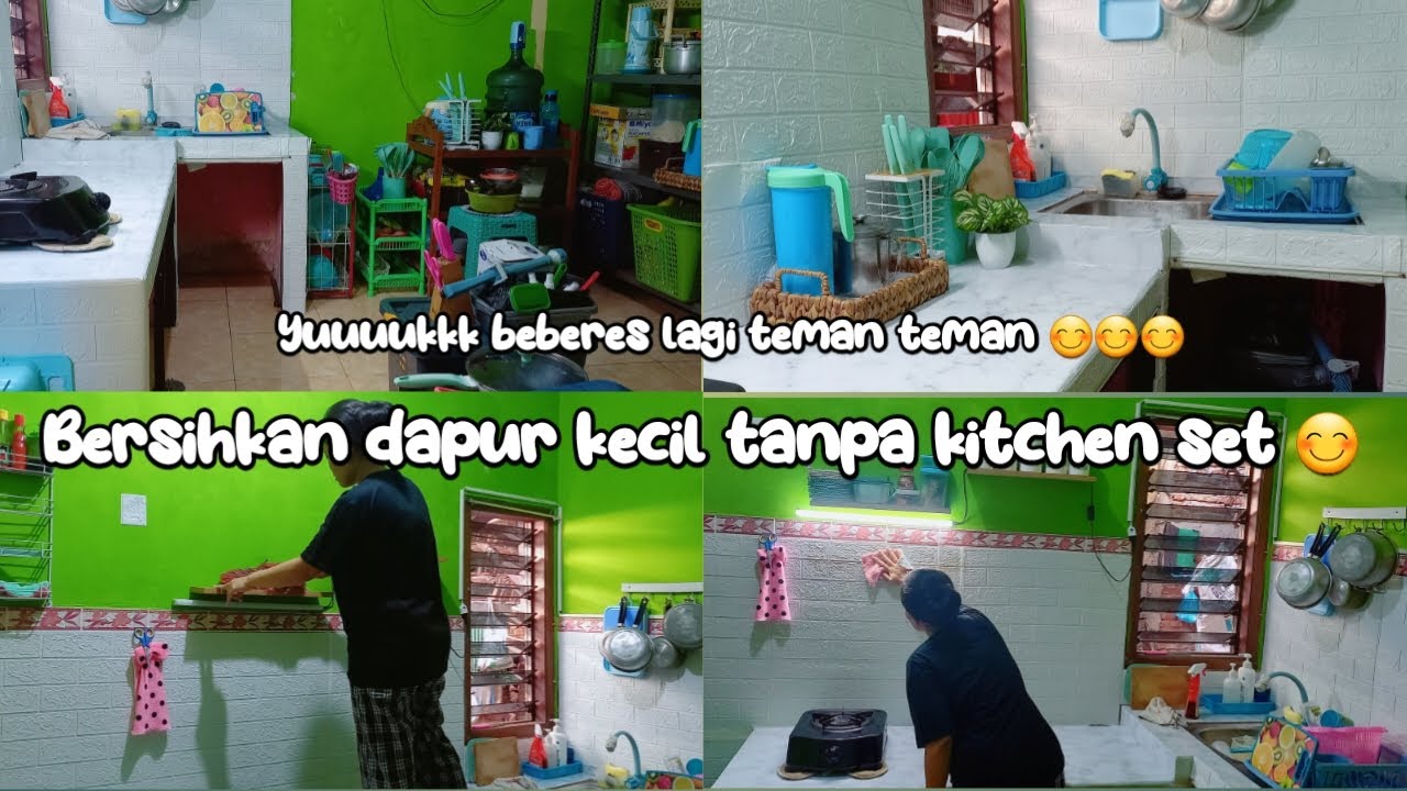 BERSIHKAN DAN RAPIKAN DAPUR SEDERHANA KONTRAKAN || DAPUR MUNGIL TANPA ...