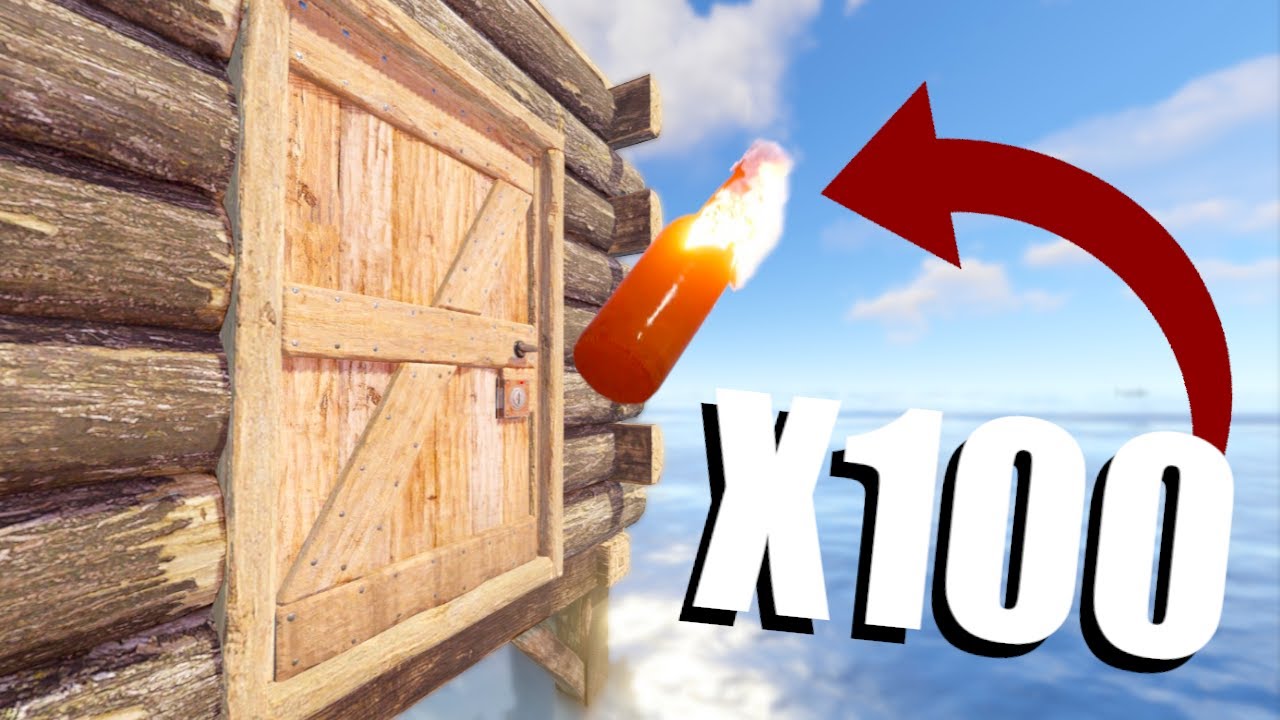 RAIDEO con 100 MOLOTOVS en RUST - YouTube