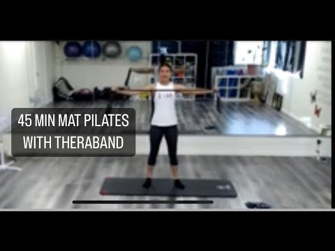 45 min mat Pilates theraband | Full body workout ...