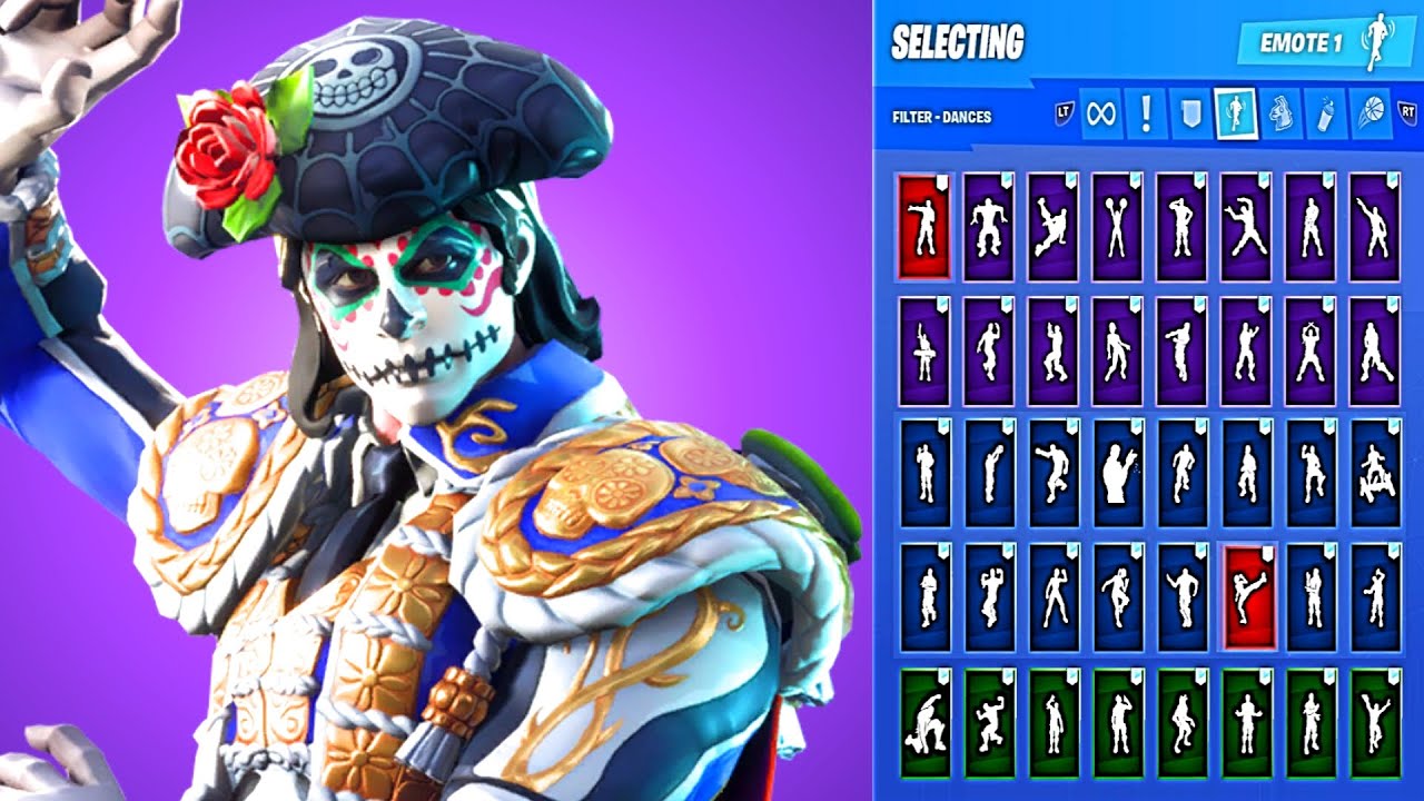 🔥 DANTE SKIN SHOWCASE WITH ALL FORTNITE DANCES & EMOTES 😱 - YouTube