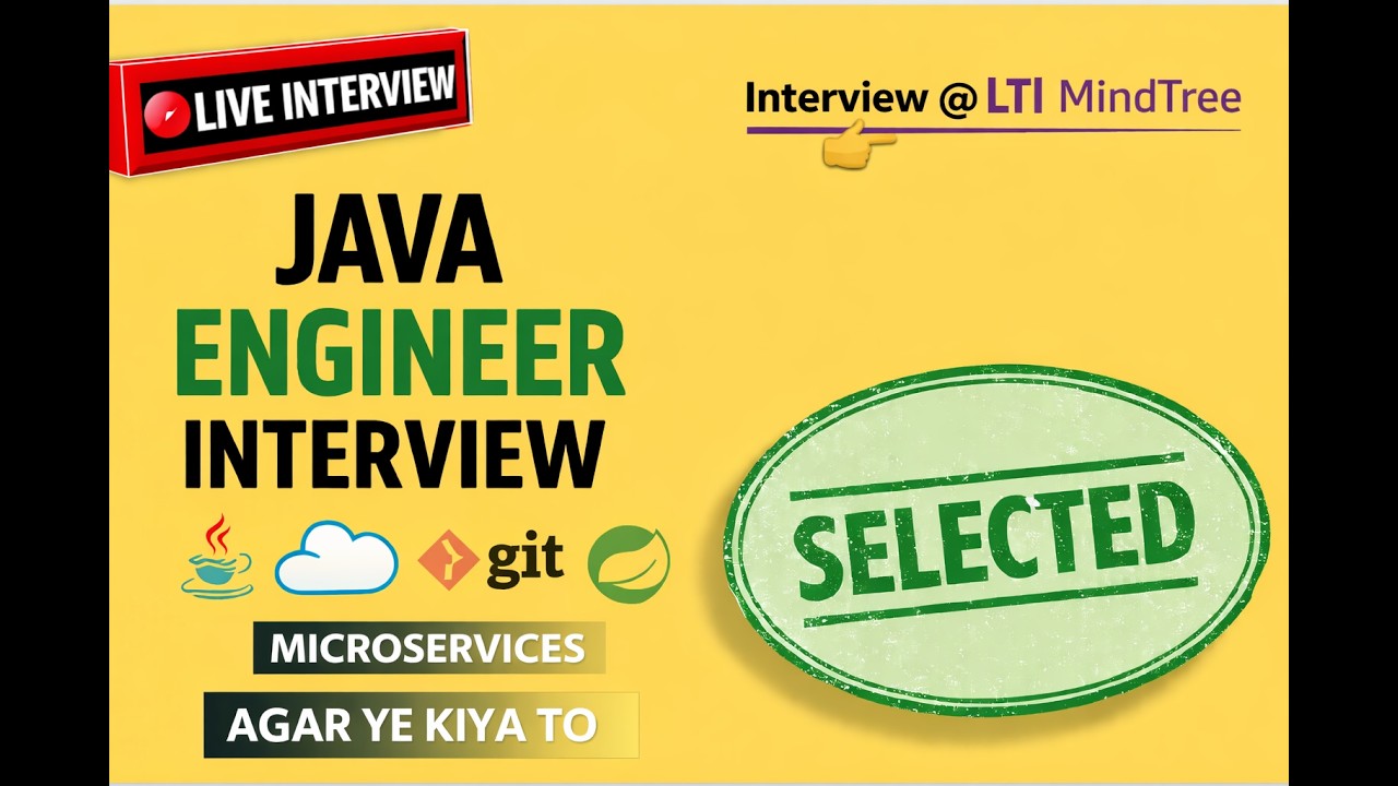 🔴LTI Mindtree Java Interview 🔥 | Agar LTI hai to check krlo | SELECTED ...