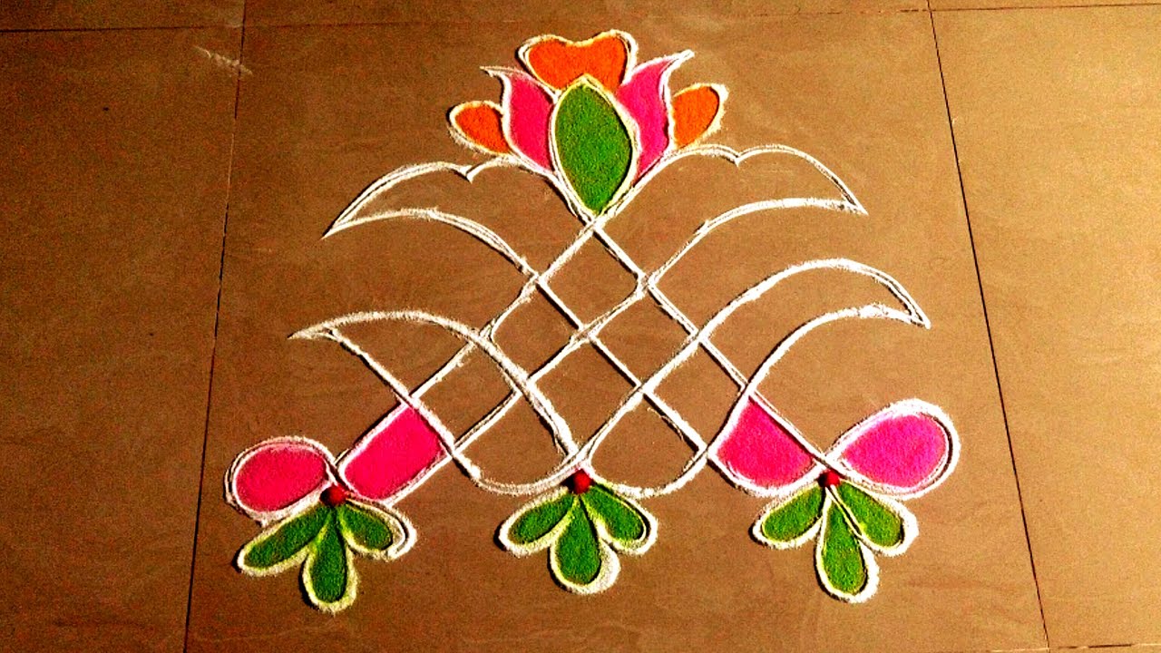 Nilaivasal kolam🌺Main door entrance Rangoli Design 🌺Daily sikku rangoli ...
