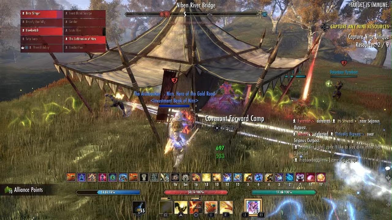 The Elder Scrolls Online PVP Templar Tank Gameplay 2 - YouTube