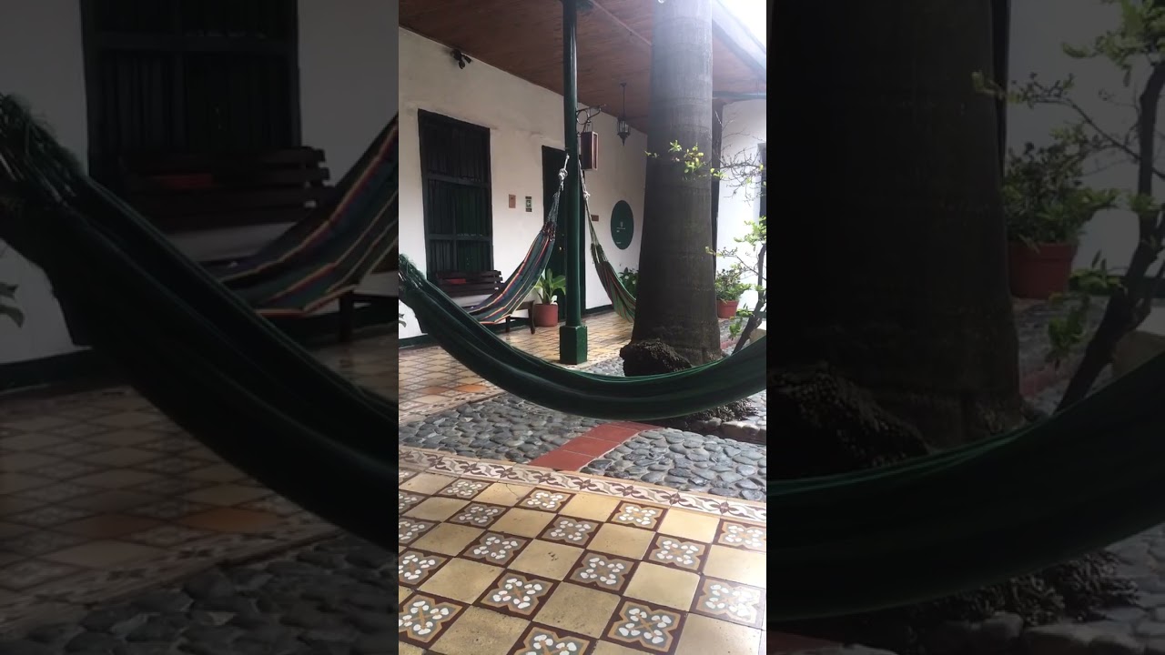 Hammocks in Court Yard - YouTube