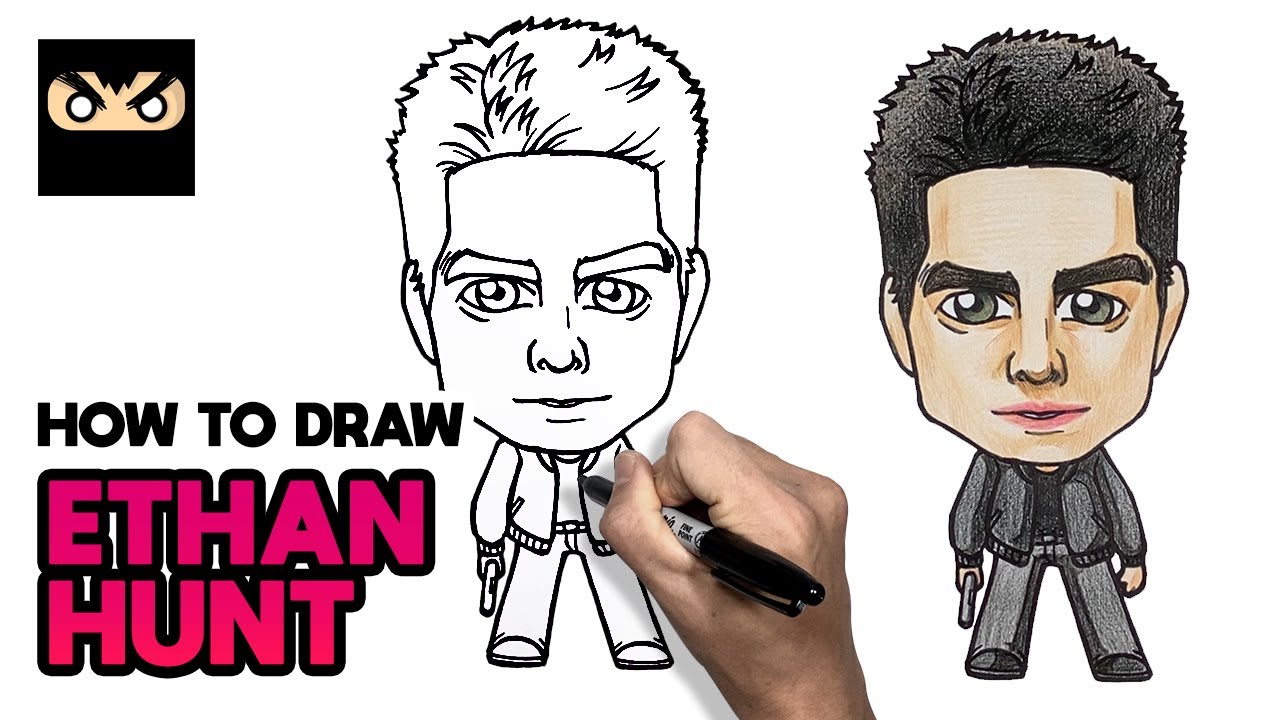 How to draw ETHAN HUNT/TOM CRUISE | MISSION IMPOSSIBLE - 에단 헌트/톰 크루즈 ...
