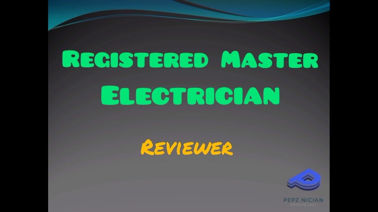 Review 1.0 Registered Master Electrician (RME) Reviewer. (Tagalog ...