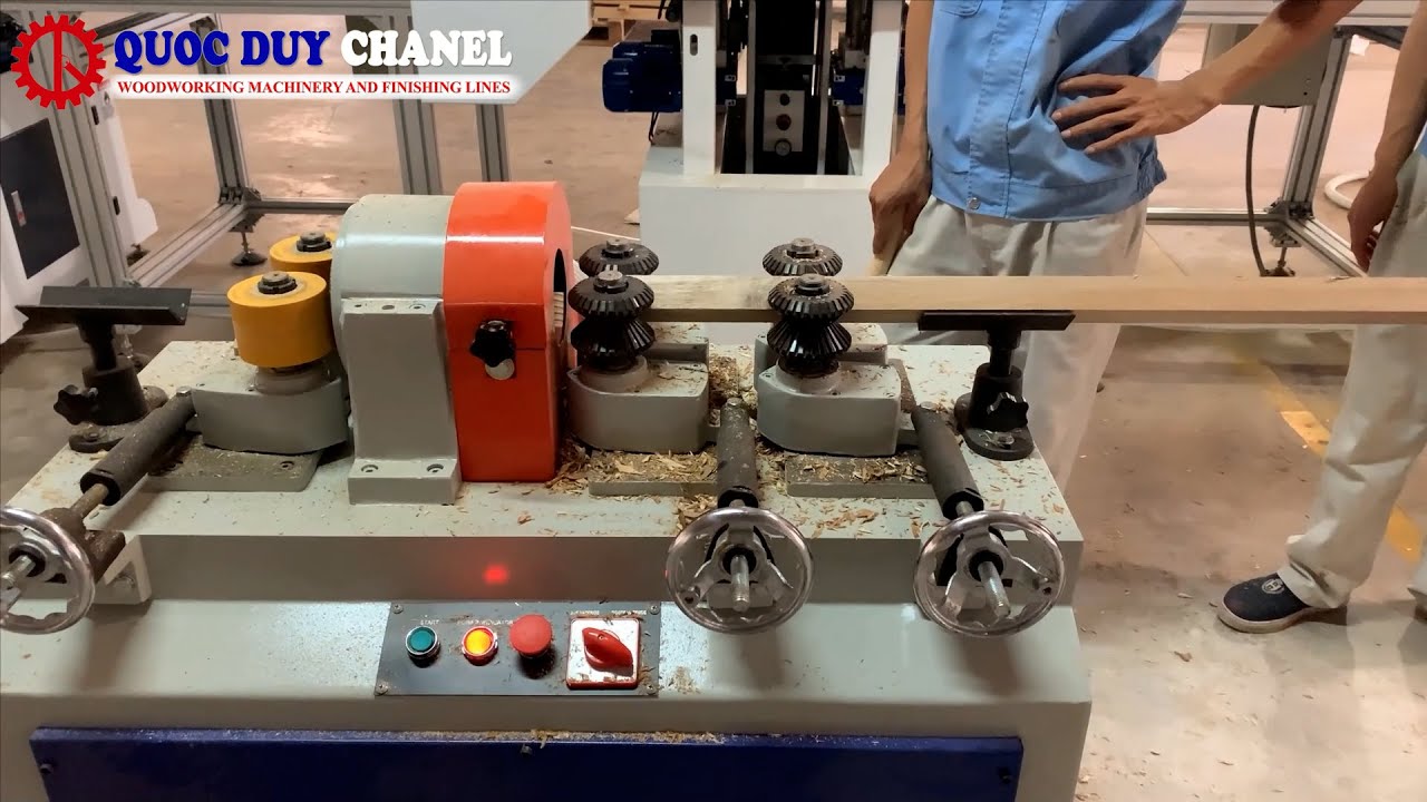 Round Pole Milling Machine // Round Dowel Milling Machine - YouTube
