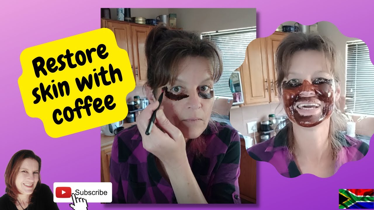 Hoe om 'n gesig masker te maak van koffie om vel te herstel en donker ...