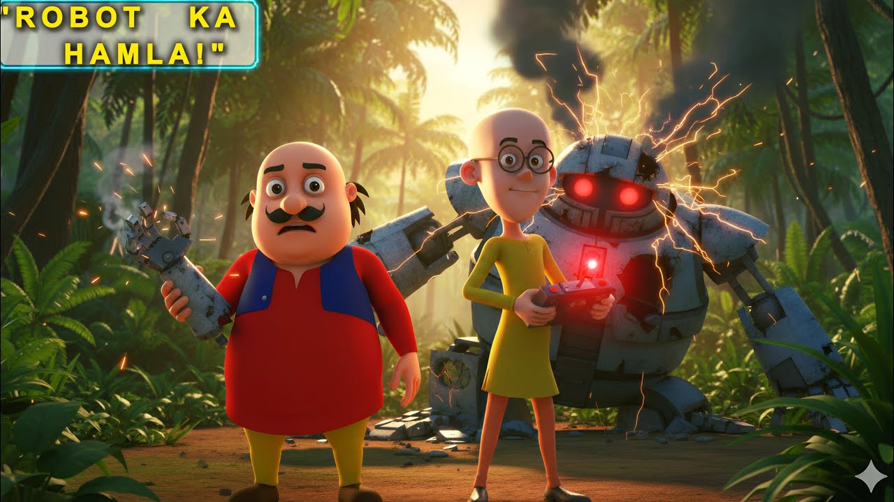 Motu Patlu Ki Jungle Mein Robot Se Jung – Full Adventure Story! - YouTube