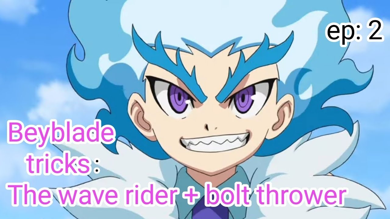 Beyblade tricks episode: 2 wave rider + bolt thrower - YouTube