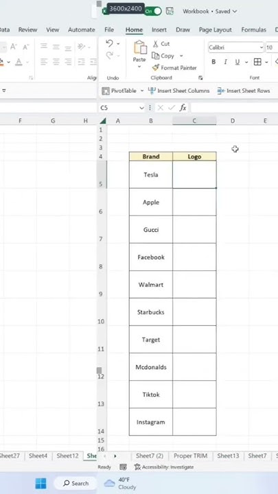 How to import logos into Excel. #shorts #excel - YouTube