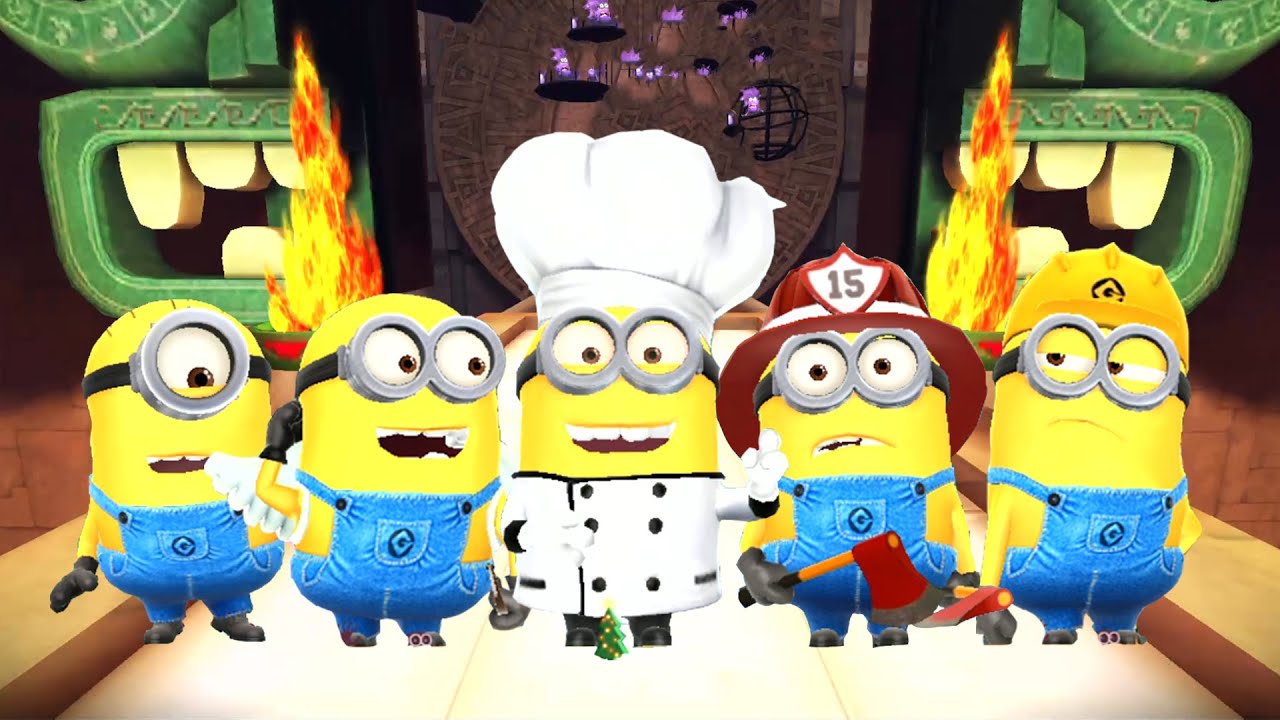 Despicable Me Minion rush - Carl, Cupid, Baker, Firefighter n Worker ...