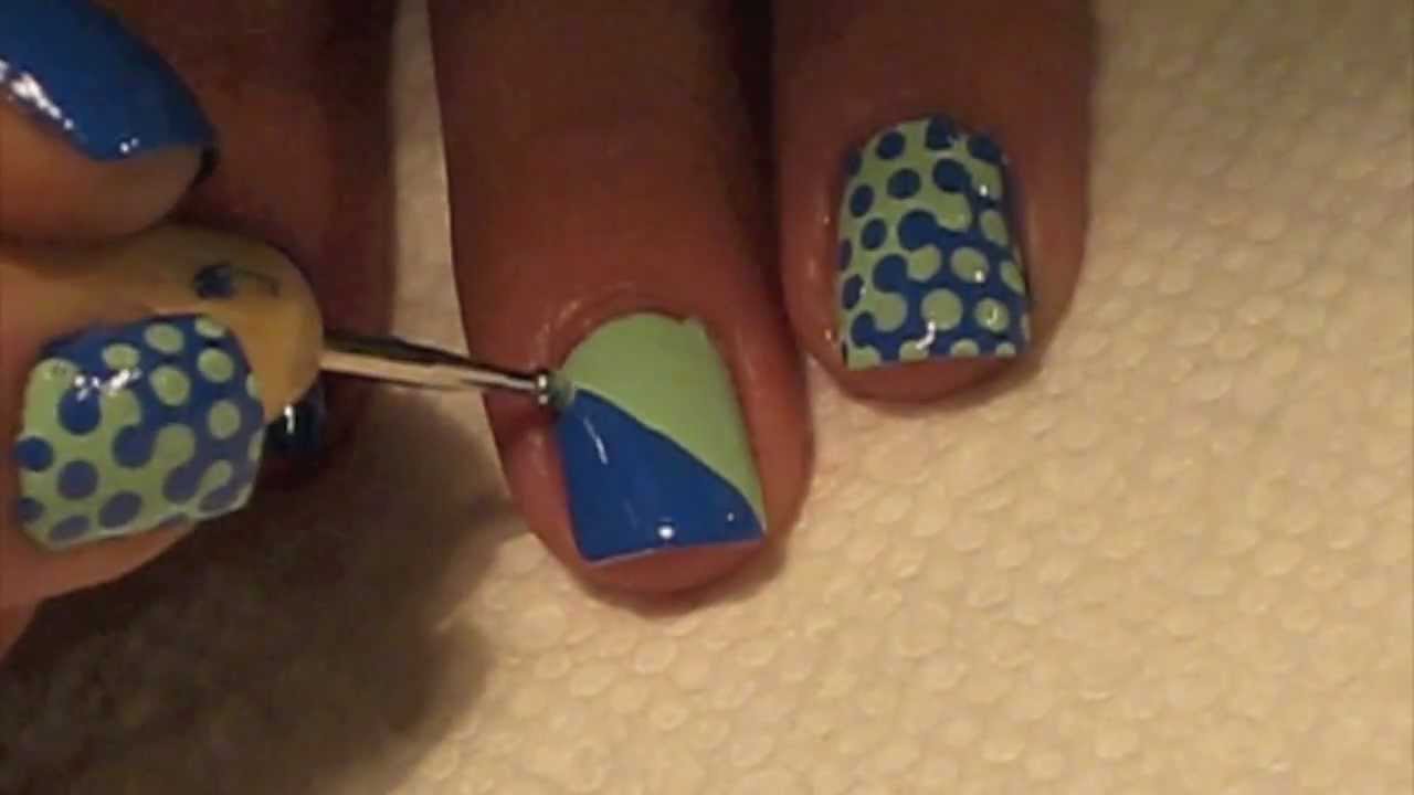 Interlocking Dot Nail Design - YouTube