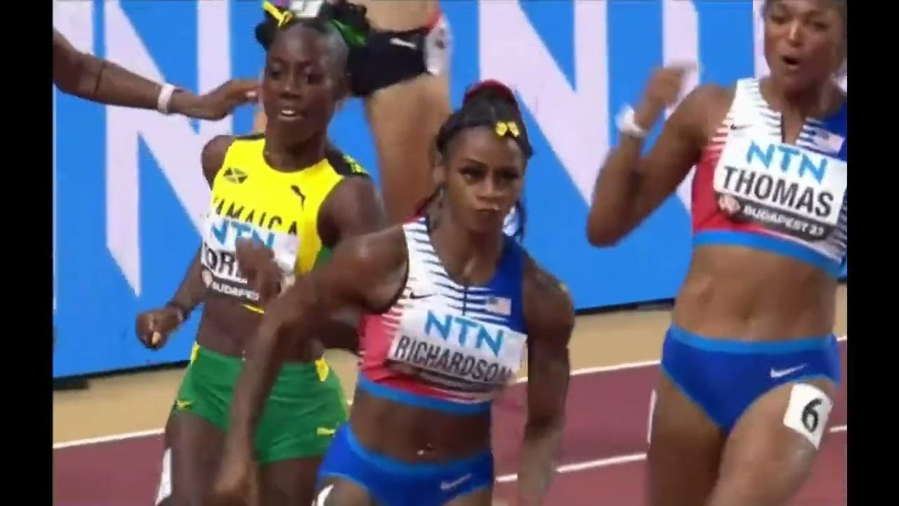 ЧМ-2023 по лёгкой атлетике. Женщины. Эстафета 4x100 м - YouTube