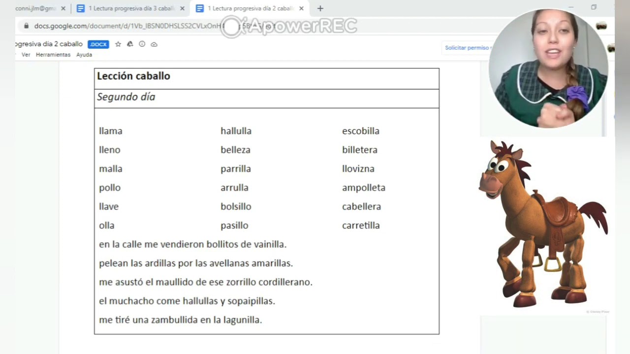 Lectura progresiva 2 - lección caballo. - YouTube
