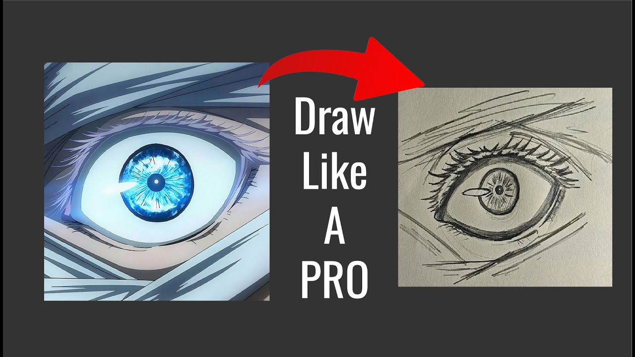 Gojo Eye Drawing Tutorial Step by Step !!『呪術廻戦』 - YouTube