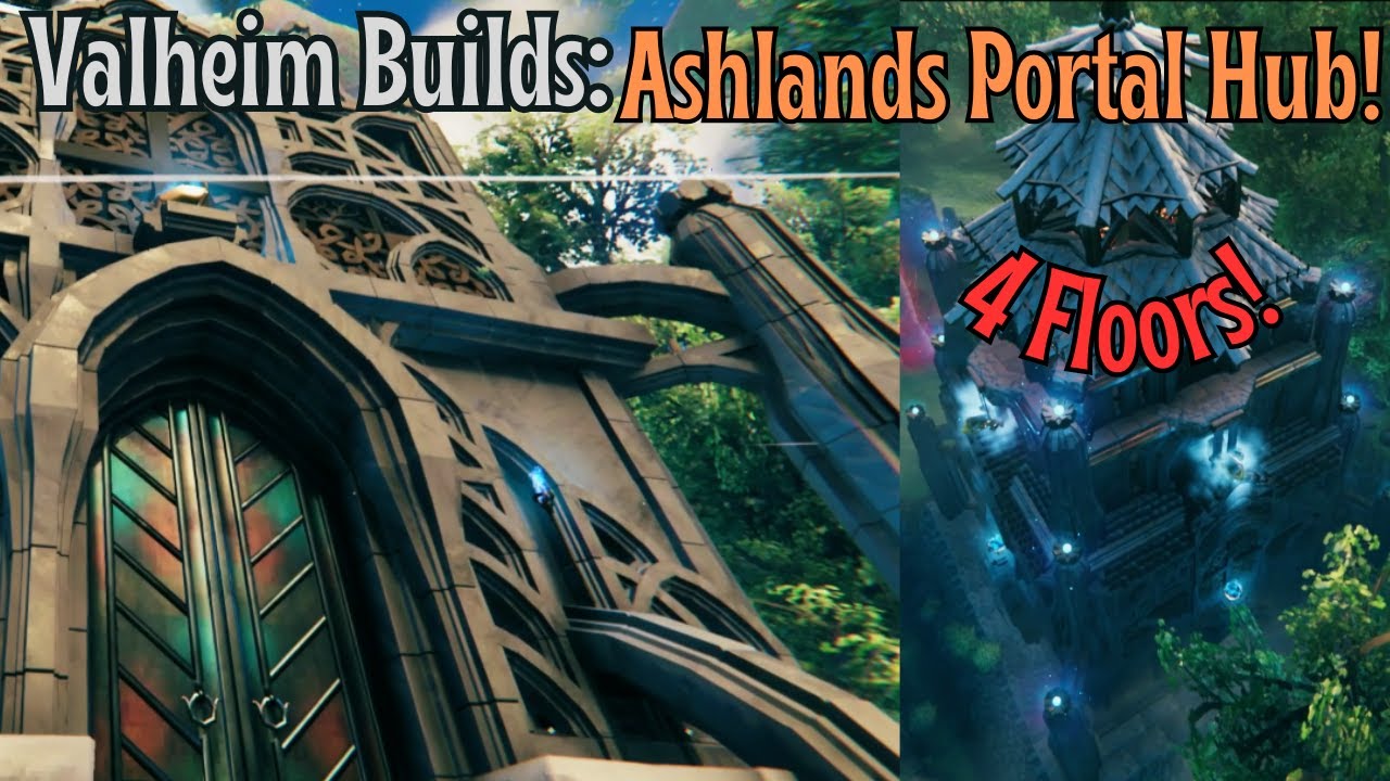 Valheim Builds: Ashlands "Portal Hub" FORT w/Commentary - YouTube
