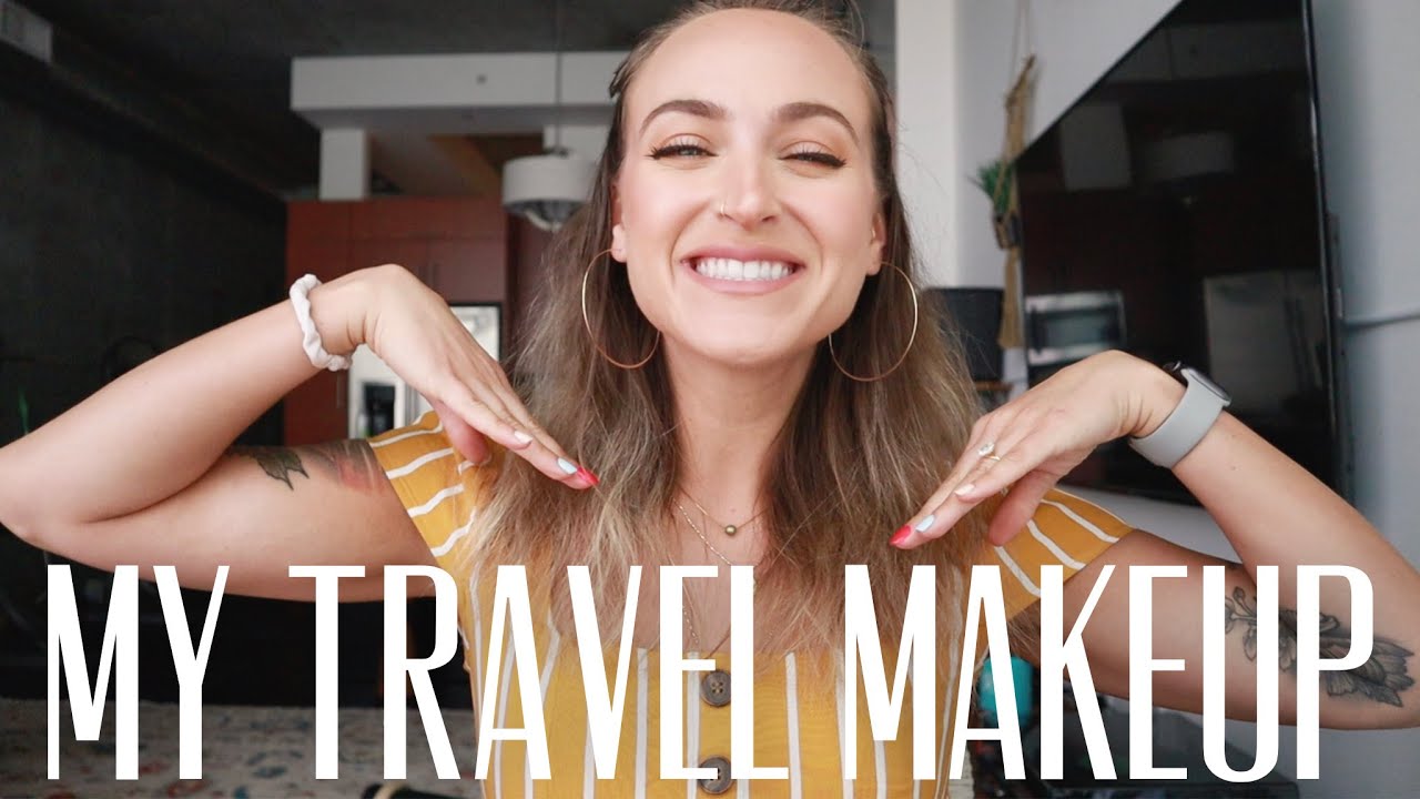 Travel Makeup Routine & trying NAIL Addict | A PILOTS LIFE FOR ME - YouTube