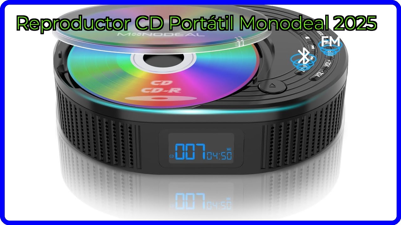 RESEÑA (2025) : Reproductor CD Portátil Monodeal 2025. DETALLES ...
