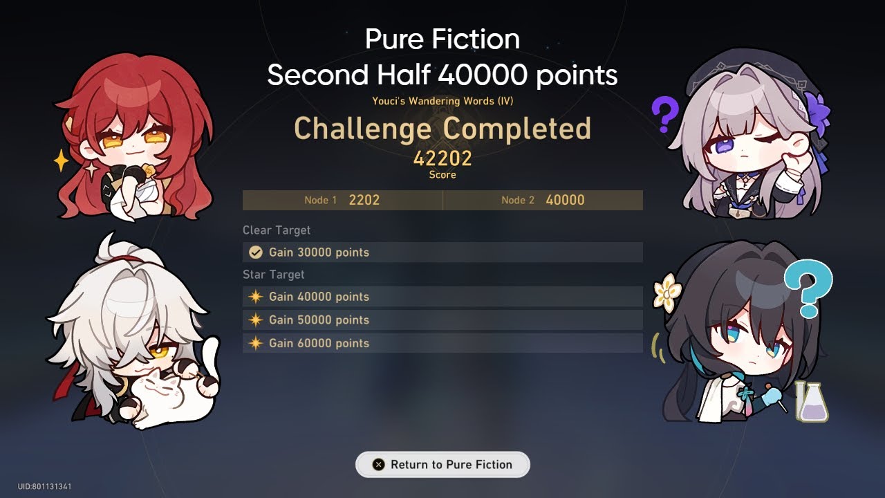 [HSR] Pure Fiction Stage 04 Second Half 40000 points Triple Erudition ...