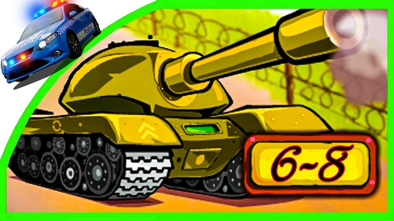 ТАНКИ Мультик Игра - Awesome Tanks 2 Level 6-8 - YouTube