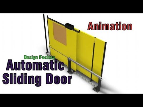 Automatic Door Design Animation |Mini Projects| Mechanical Final year ...