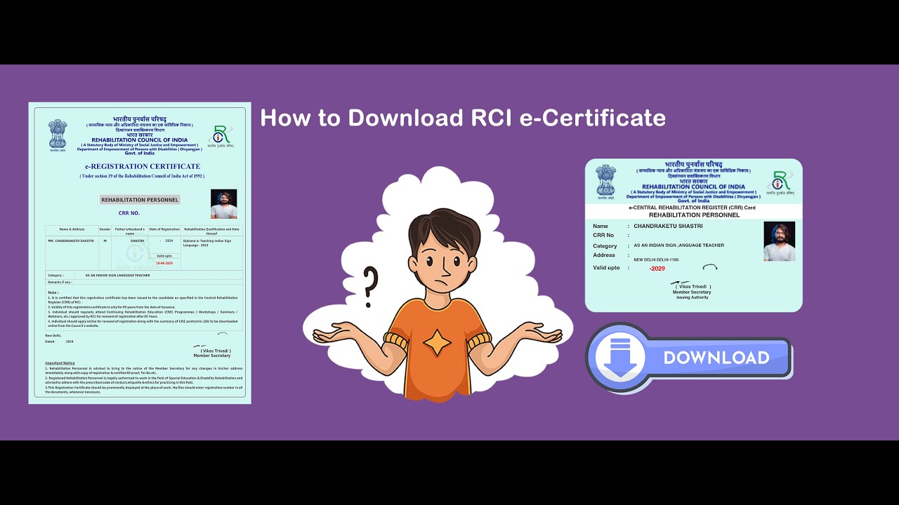How to Download RCI e-certificate (Accessibility for Deaf) - YouTube