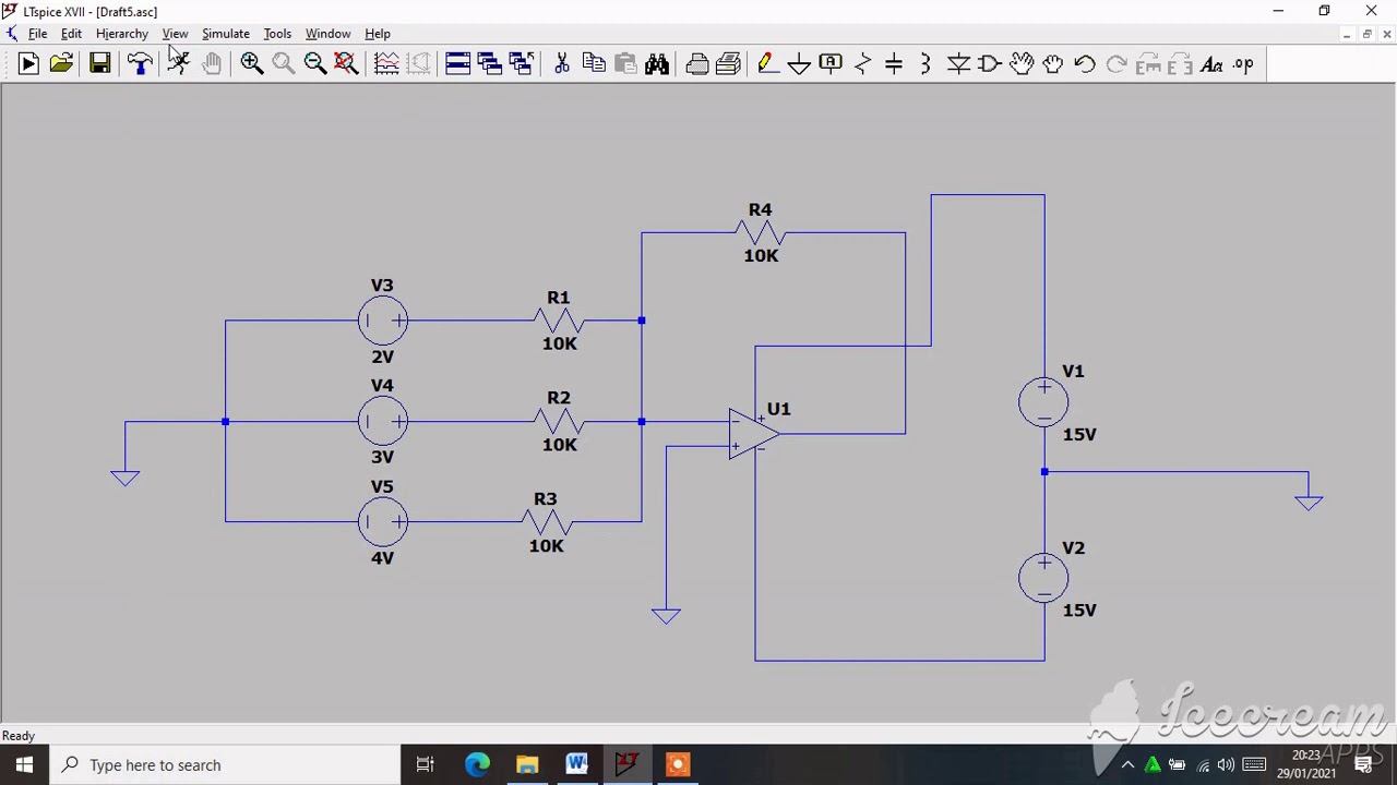 Simulasi Inverting Summing Amplifier | LTSpice - YouTube
