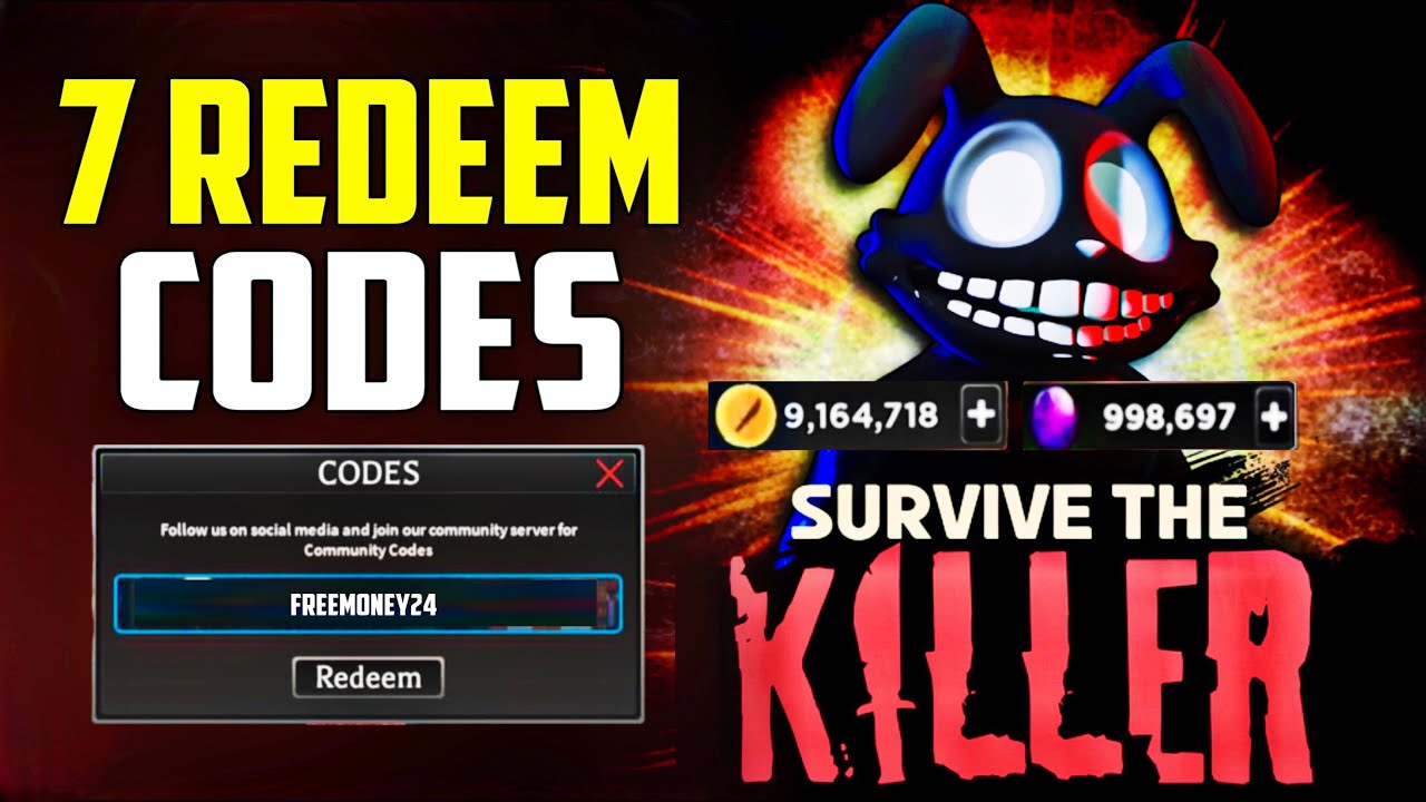 *NEW* ALL WORKING CODES FOR SURVIVE THE KILLER CODES! ROBLOX SURVIVE ...