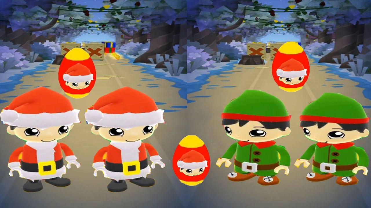 TAG WITH RYAN SANTA RYAN VS ELF RYAN CHRISTMAAS UNLOCK CHEST VS EGG ...