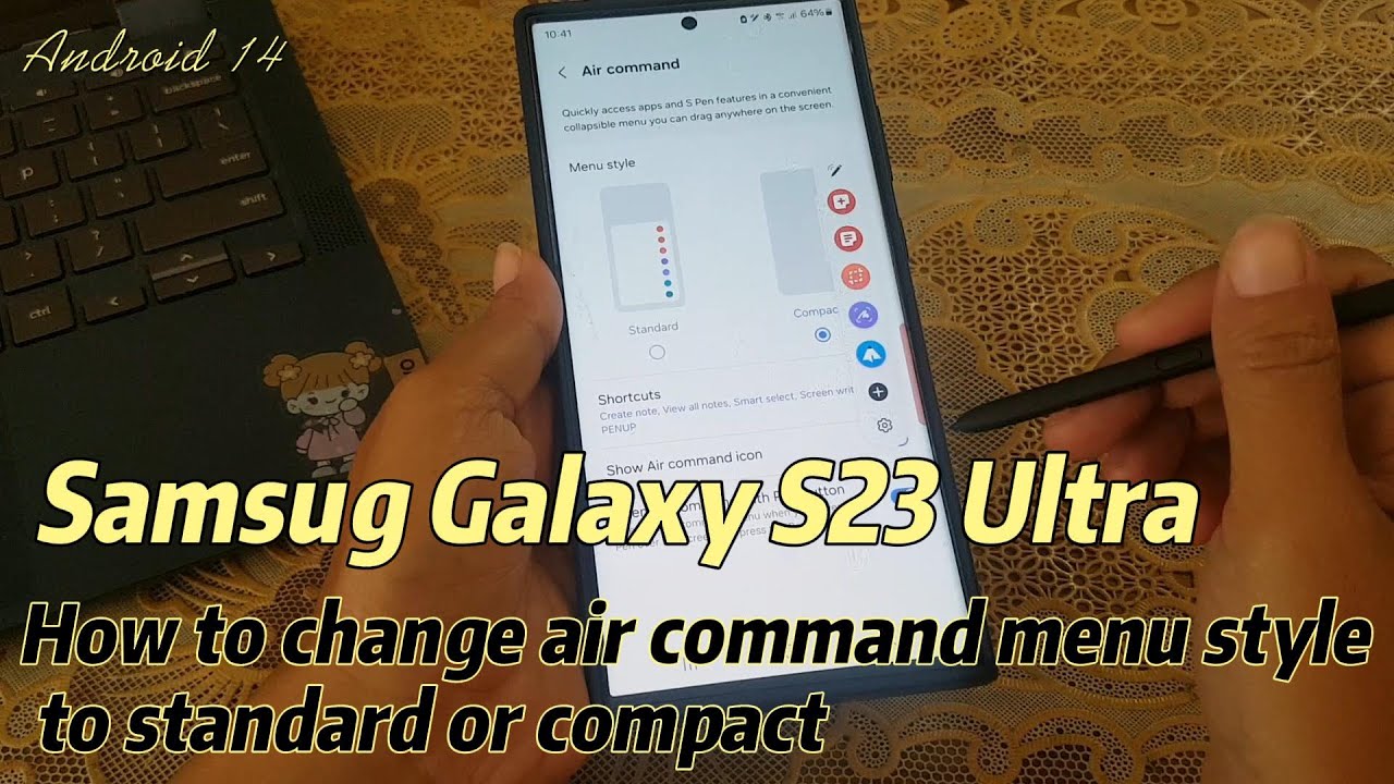 Samsung Galaxy S23 Ultra : How to change air command menu style to ...