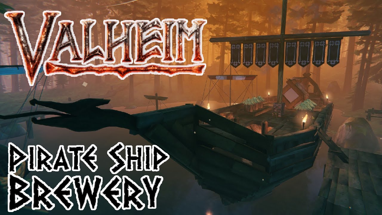 Viking Pirate Ship Brewery - Valheim Lets Build - YouTube