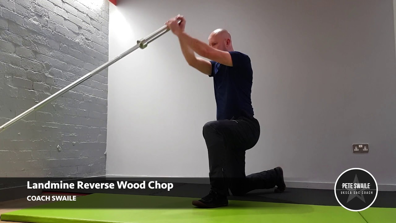 Landmine Reverse Wood Chop - YouTube