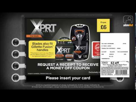 atmAd Edgewell Tesco Xprt Razor Brand Coupon ATM Campaign - YouTube