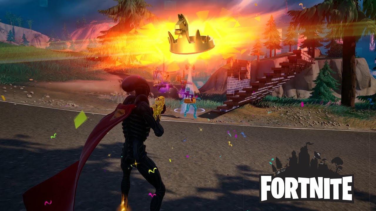 Fortnite Chapter 4 Season 2 Crowned Victory Royale Solo using the Alien ...