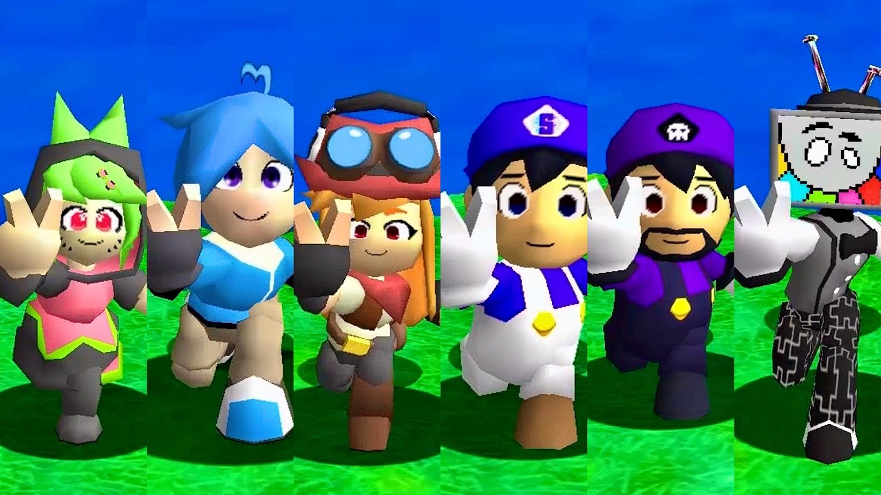 @SMG4 & Crew Victory/Stage Complete Animations in Super Mario 64 - YouTube