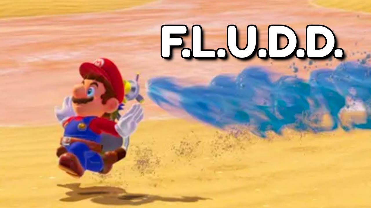 Playing with FLUDD in Super Mario Odyssey! - YouTube