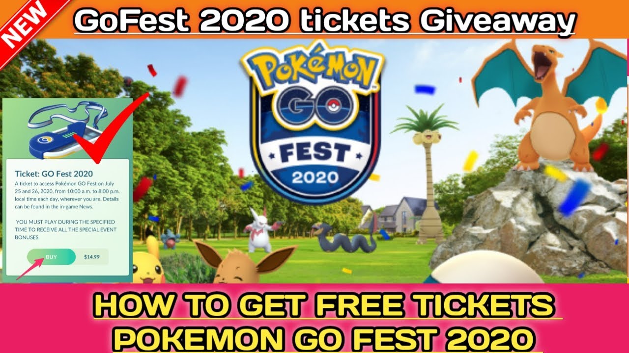 HOW TO GET POKEMON GO FEST 2020 FREE TICKETS || GO FEST 2020 FREE ...