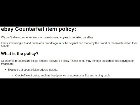 ebay & McCombs Counterfeit Violations ebay keeps committing, not ...