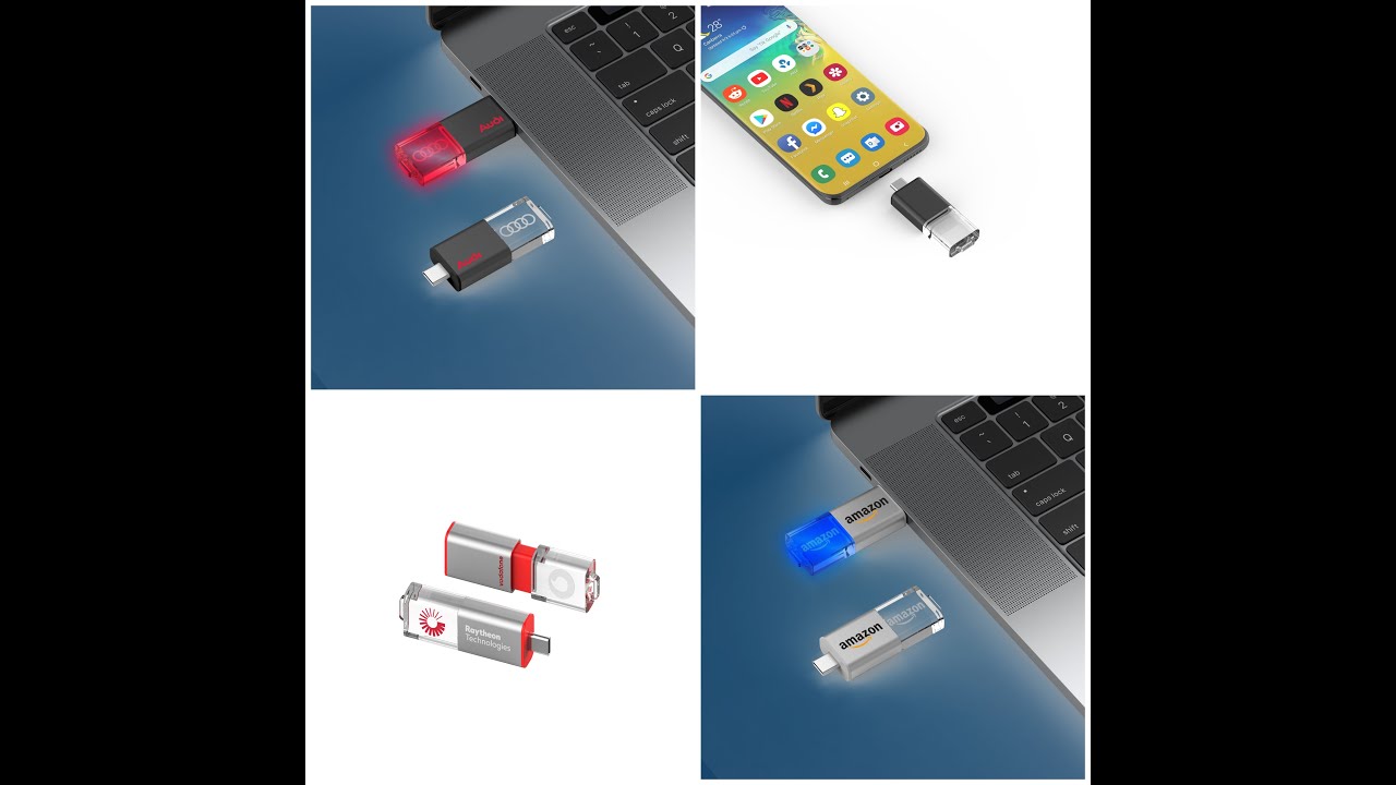 Light Up Your Digital World with our LED USB-C Flash Drive! - YouTube