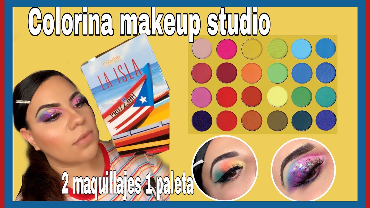 COLORINA MAKEUPSTUDIO! 2 MAQUILLAJES UNA SOLA PALETA PROBANDO LA PALETA ...