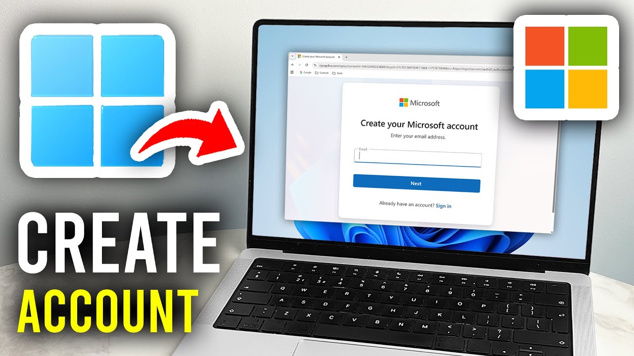 How To Create Microsoft Account On Laptop or PC - Step By Step - YouTube