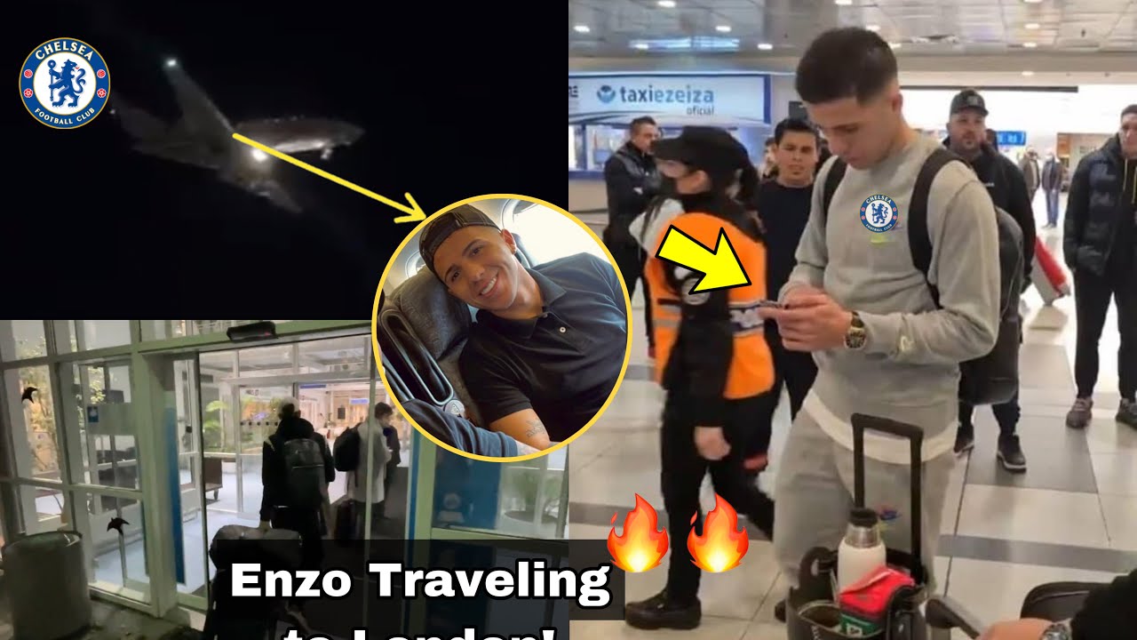 BOOM!🔥Enzo Fernandez arriving in London in Private Jet 🛩 with Chelsea ...