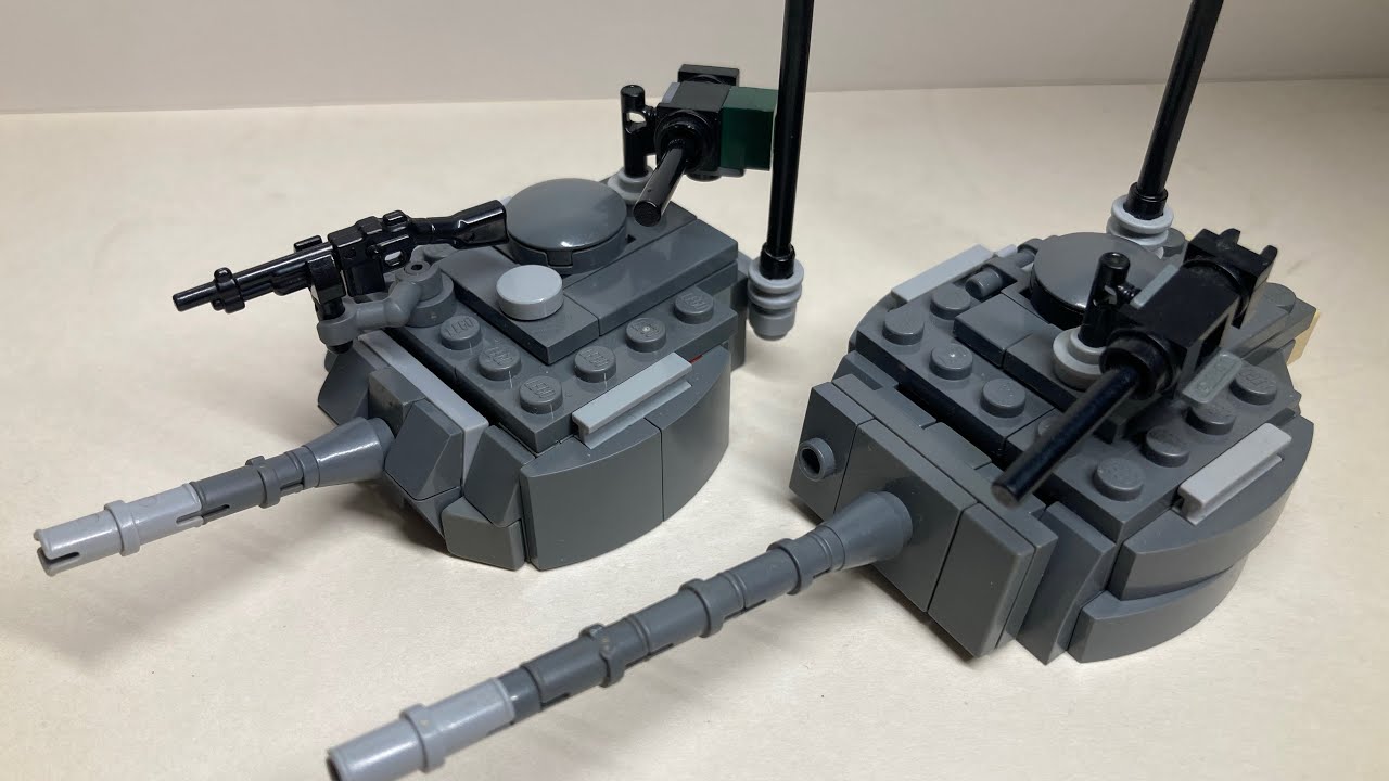 Lego Sherman tank turret build tutorial (2 in 1) UPDATED - YouTube