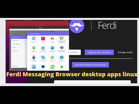 How to installation Ferdi Messaging Browser desktop apps linux - YouTube