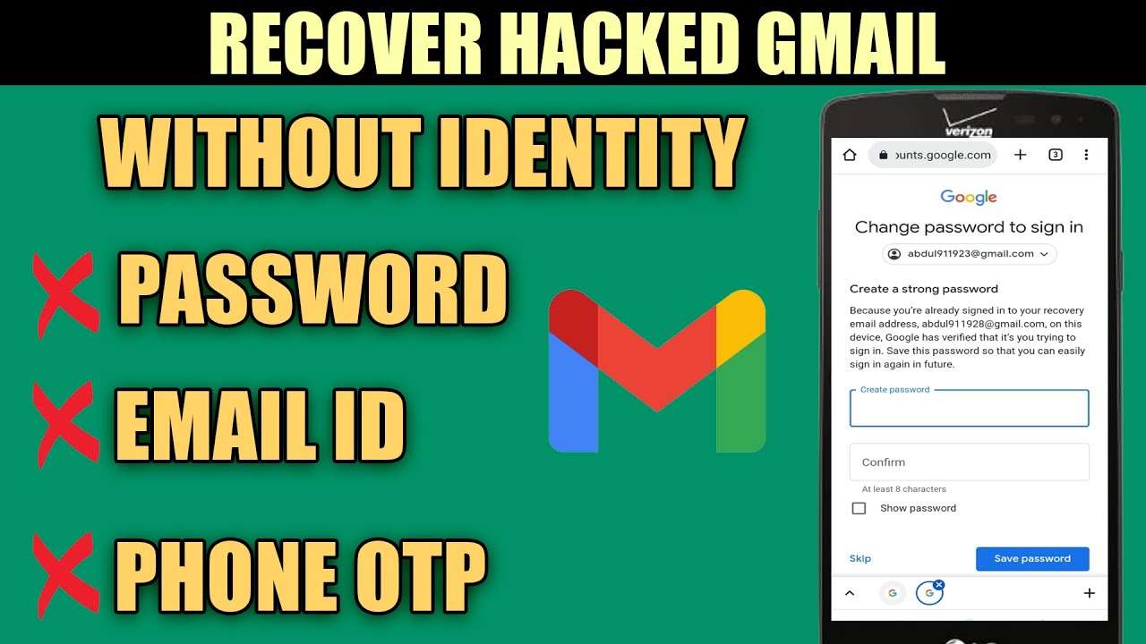 How to recover hacked gmail account without the recovery email address ...