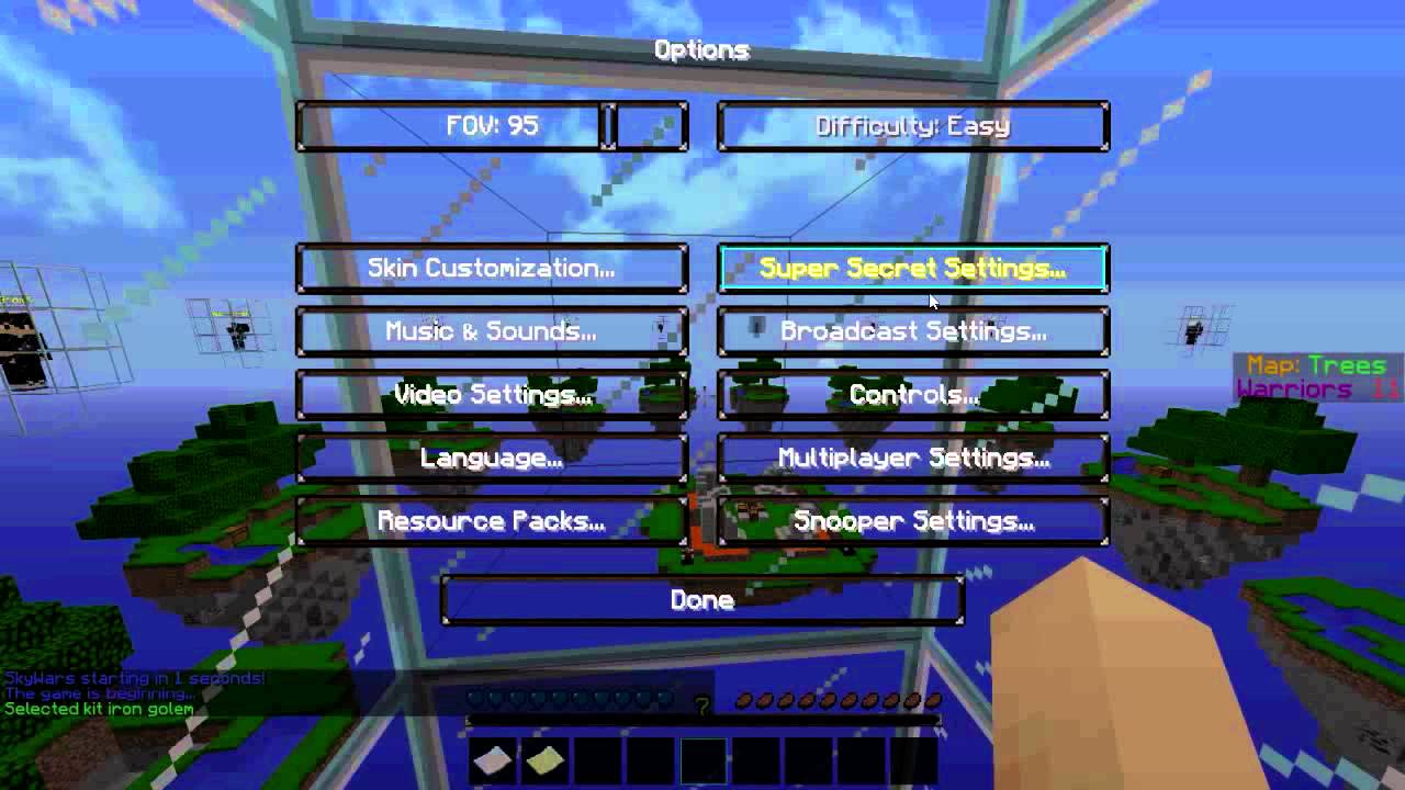 RETO SUPER SECRET SETTINGS!!!! | MINECRAFT SKYWARS PVP | #59 - YouTube