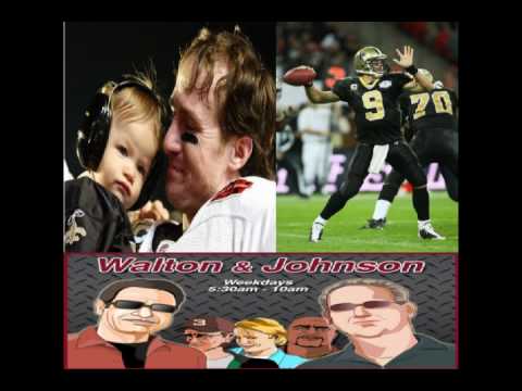 Drew Brees Interviewed on Walton and Johnson Radio Show - YouTube